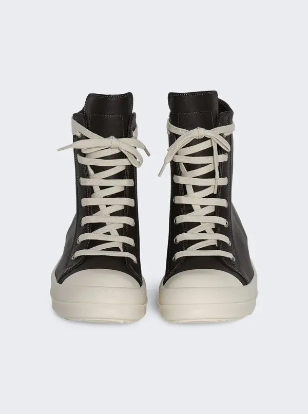Rick Owens Tower High Sneakers In Grease