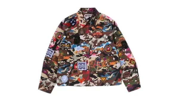 A BATHING APE Hybrid Camo Badge Jacket
