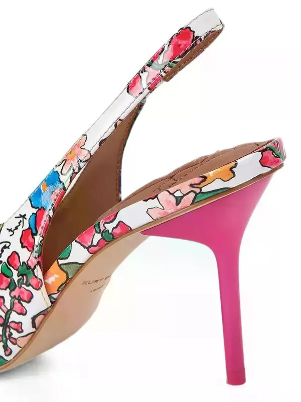 Kurt Geiger Floral Print Crystal-embellished Pumps