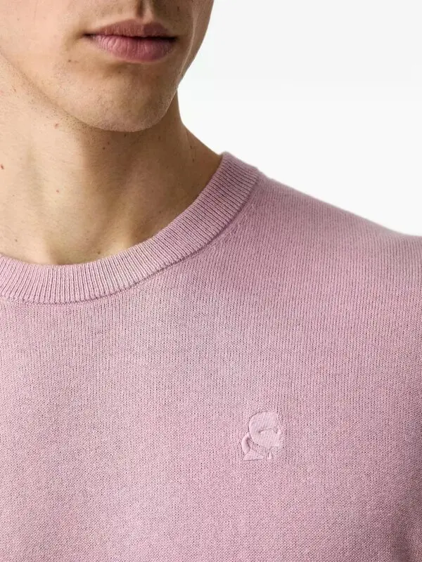 Karl Lagerfeld Logo-embroidered Crew-neck Sweater