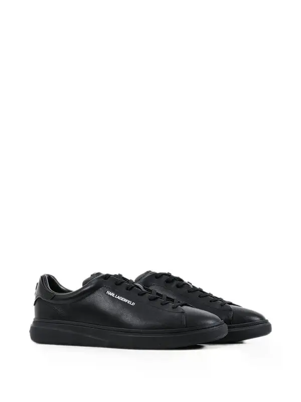 Karl Lagerfeld Logo-print Leather Sneakers - Black