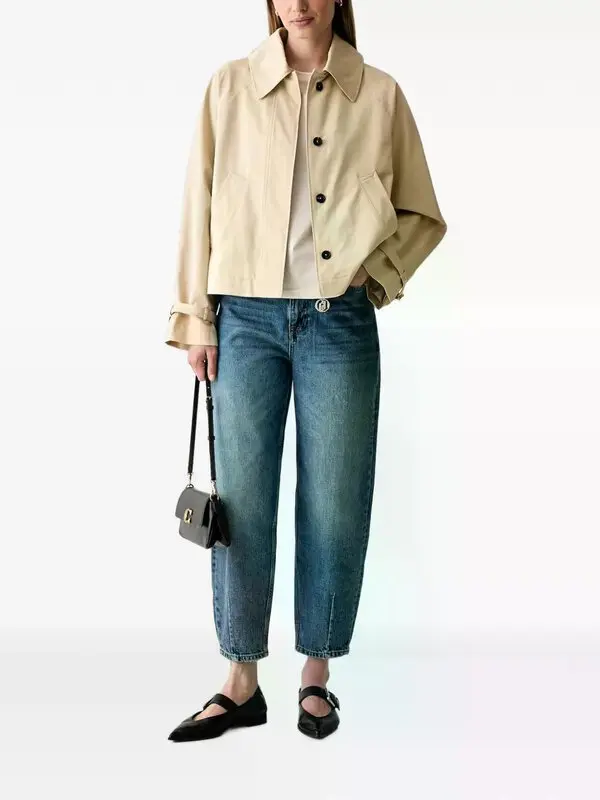 Liu Jo Logo-plaque Whiskered Jeans