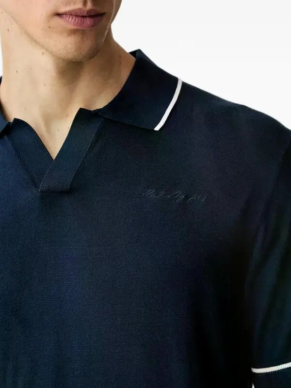Karl Lagerfeld Contrast-trim Logo-embroidered Polo Shirt