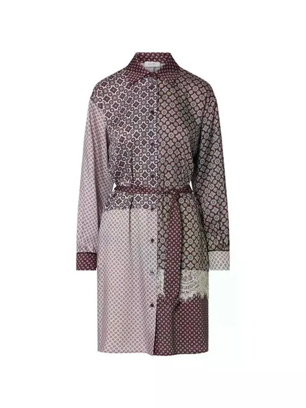 Liu Jo Printed Twill Shirt Dress - Purple