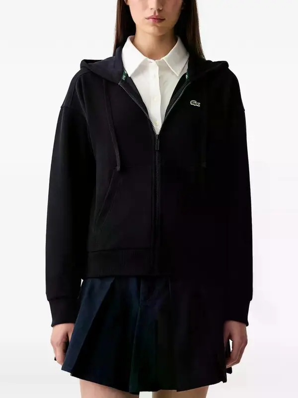 Lacoste Logo-patch Zip-up Hoodie