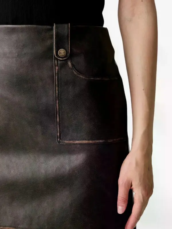 Liu Jo Faded-effect Logo-button Skirt