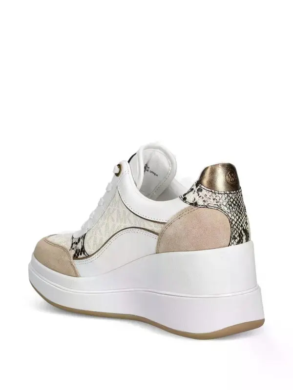 Michael Kors Logo-print Snakeskin-effect Sneakers