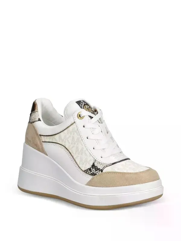 Michael Kors Logo-print Snakeskin-effect Sneakers