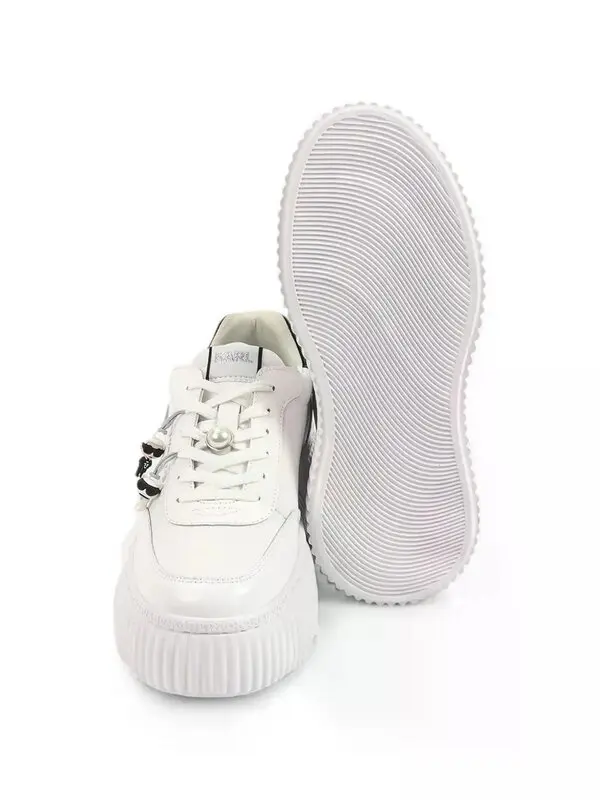 Karl Lagerfeld Pearl-embellished Platform Sneakers
