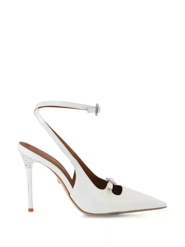 Kurt Geiger Crystal-embellished Pointed-toe Pumps - White
