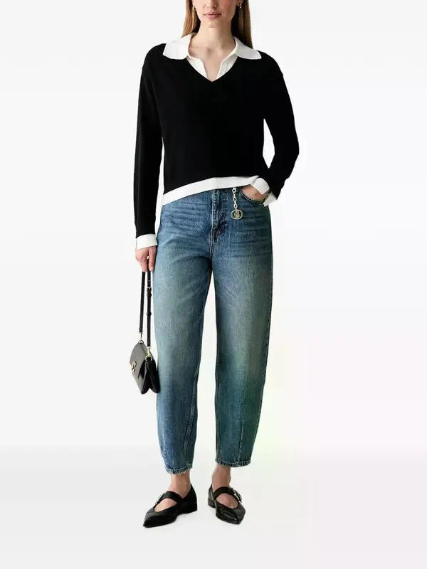 Liu Jo Layered-effect V-neck Sweater