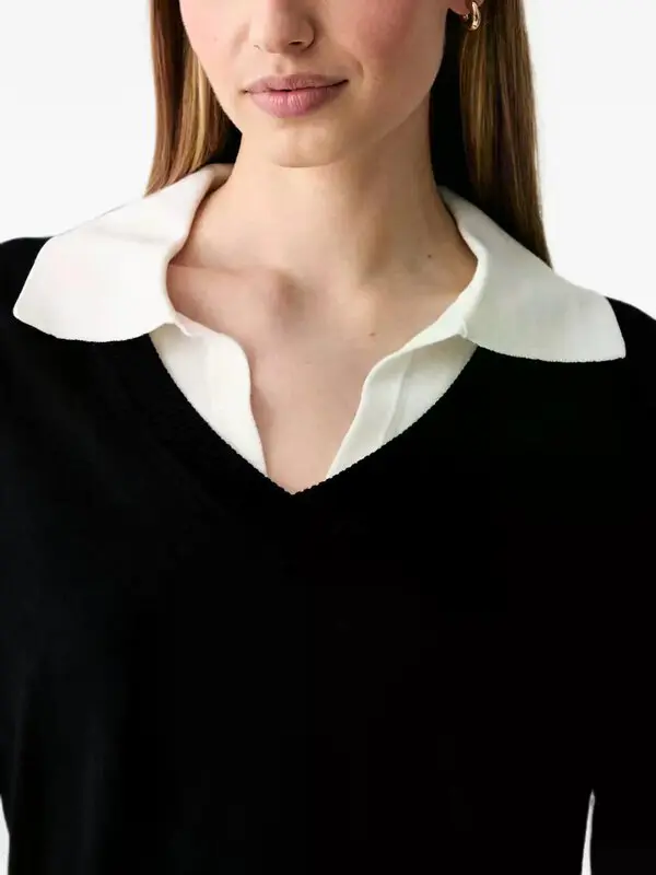 Liu Jo Layered-effect V-neck Sweater
