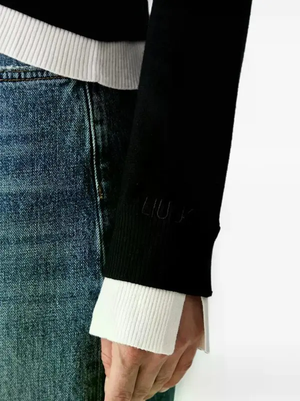 Liu Jo Layered-effect V-neck Sweater