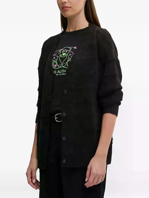 VANS Fuzzy-knit V-neck Cardigan - Black