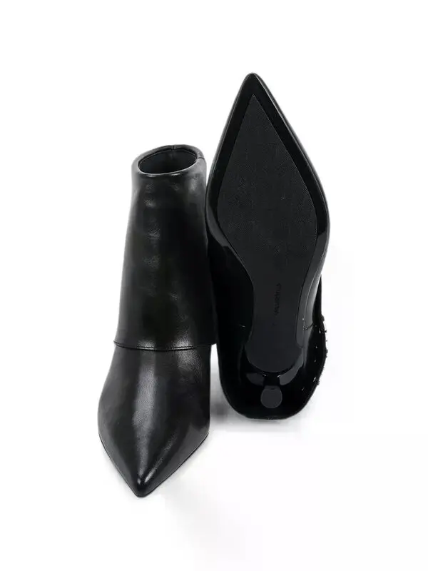 Karl Lagerfeld Logo-plaque Pointed-toe Ankle Boots