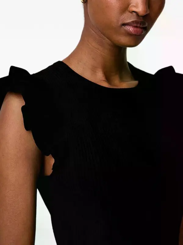 Michael Kors Ruffled Ribbed-knit Dress