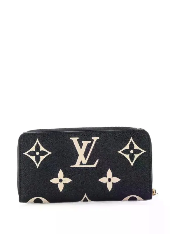 LOUIS VUITTON Zippy Wallet Bicolor Monogram Empreinte Giant Small Wallets