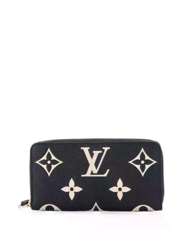 LOUIS VUITTON Zippy Wallet Bicolor Monogram Empreinte Giant Small Wallets