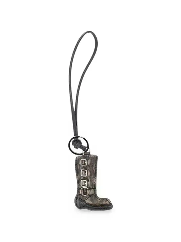 Miu Miu Buckle-detail Boot Keychain - Brown