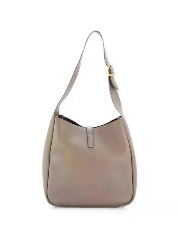 Saint Laurent Le 5 A 7 Supple Leather Small Hobo Bag - Neutrals