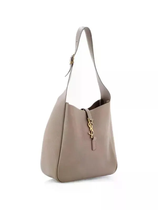 Saint Laurent Le 5 A 7 Supple Leather Small Hobo Bag - Neutrals
