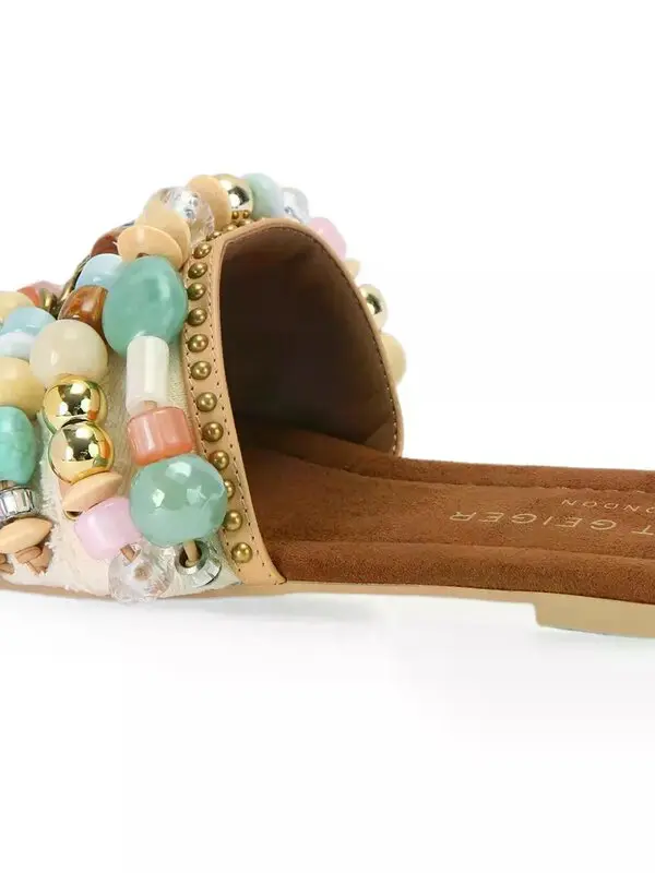 Kurt Geiger Embellished Eagle-plaque Slides