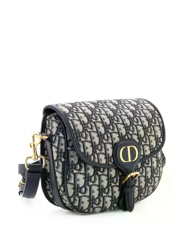 Dior Bobby Flap Bag Oblique Canvas Medium Crossbody Bag - Blue