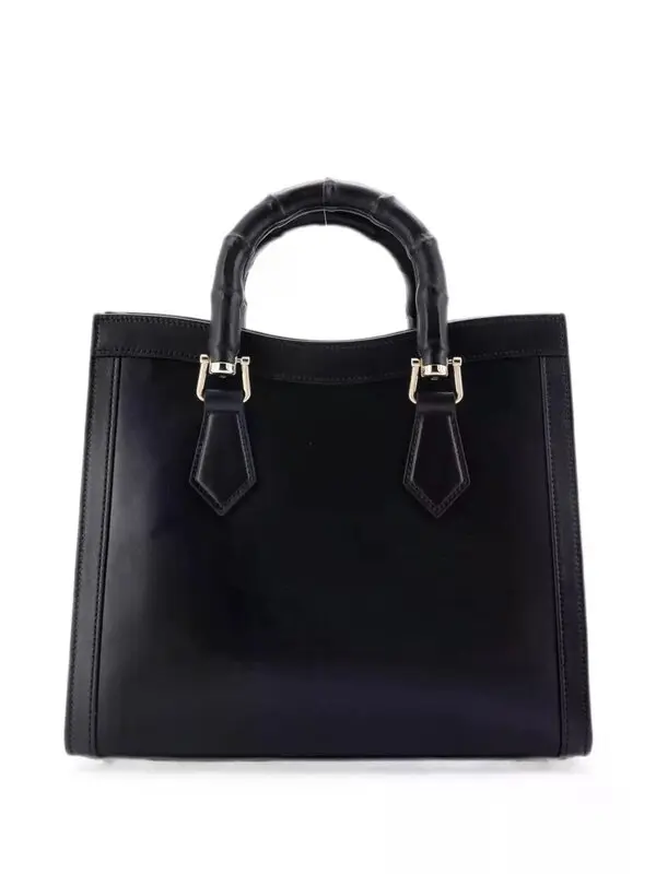 Gucci Diana Nm Bamboo Handle Leather Small Tote Bag - Black