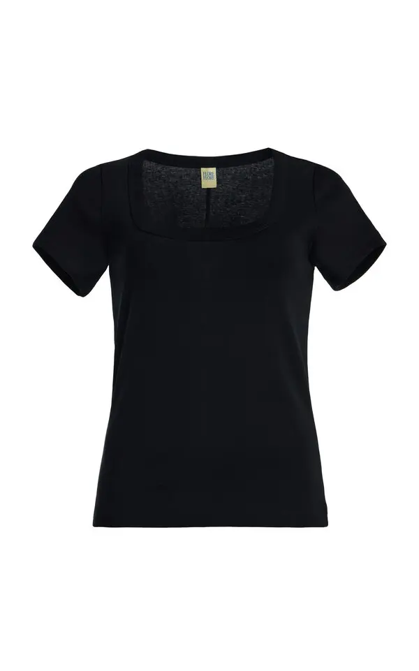 FLORE FLORE Lulu Cotton Baby Tee - Black