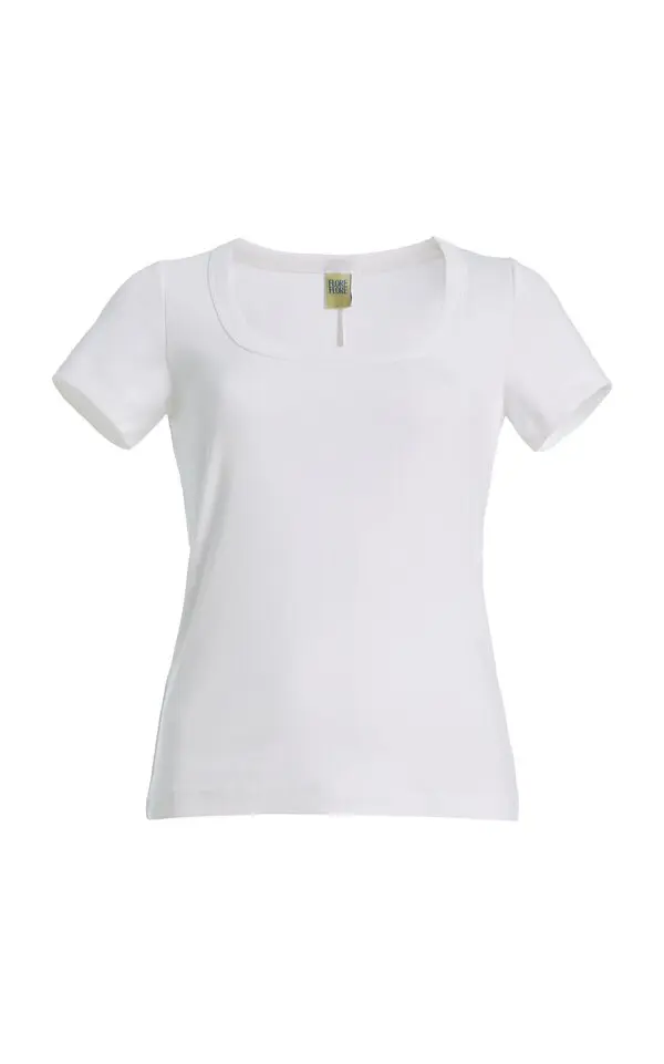 FLORE FLORE Lulu Cotton Baby Tee - White