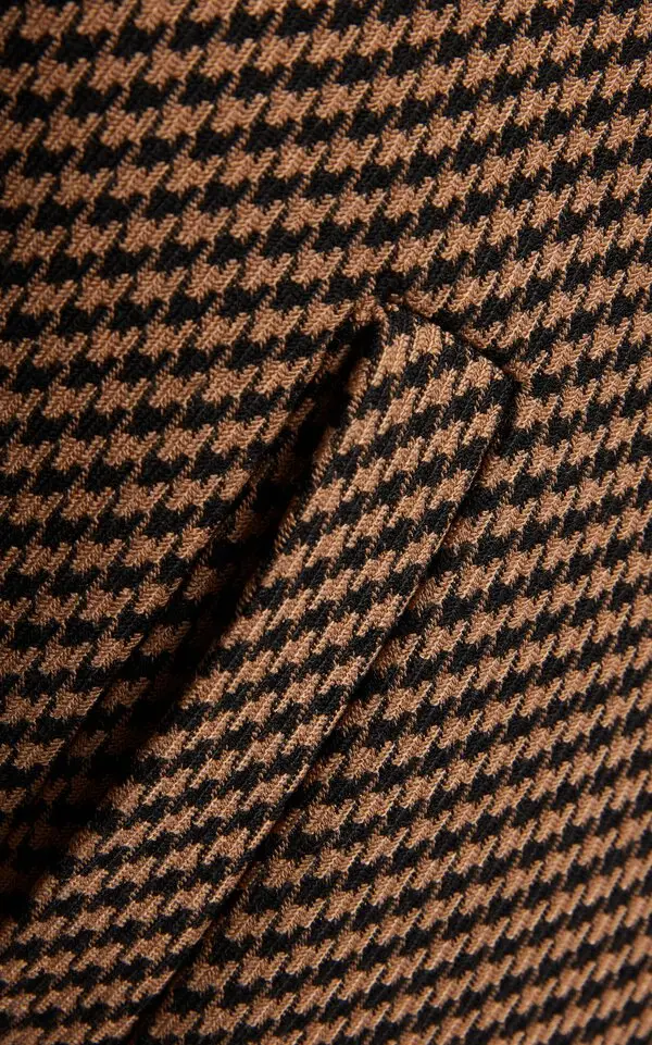 COURREGES High-collar Houndstooth Tailored Coat