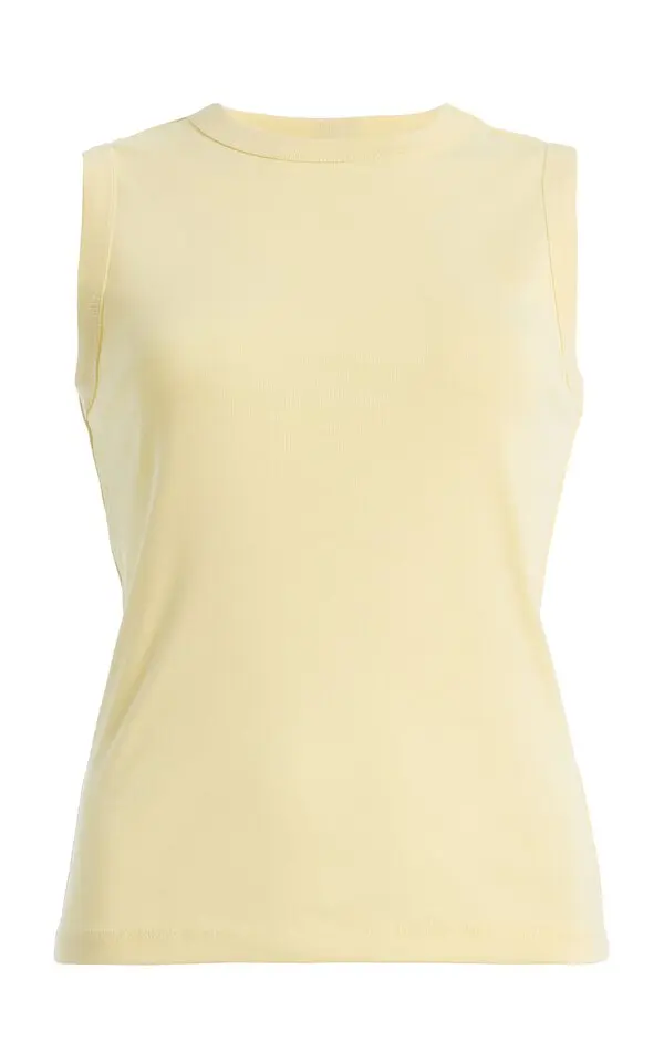 FLORE FLORE Esme Cotton Tank Top - Yellow
