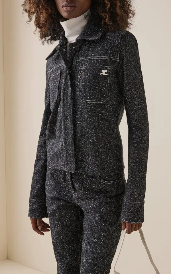 COURREGES Denim Tweed Overshirt