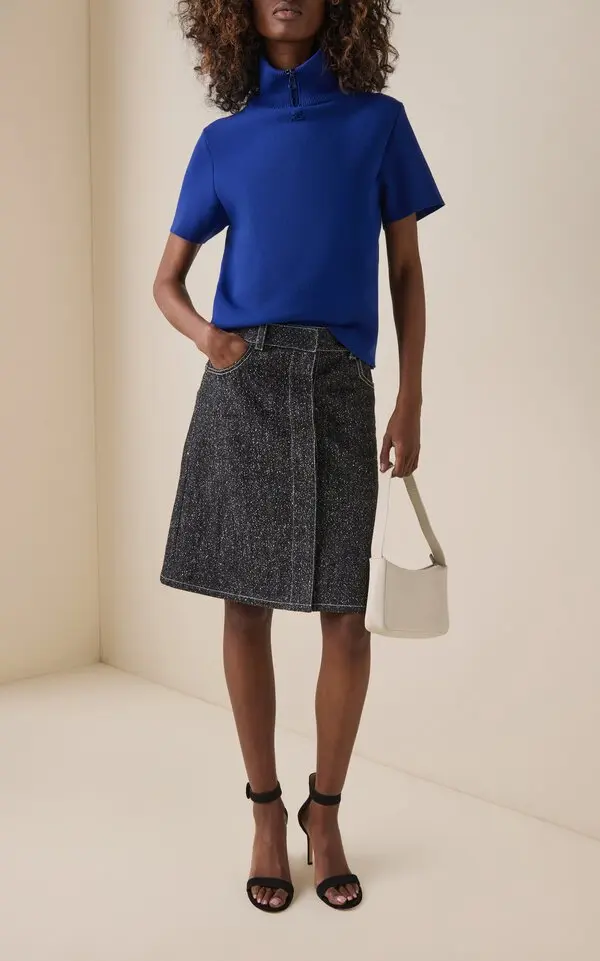 COURREGES Milano Zipped Knit Top