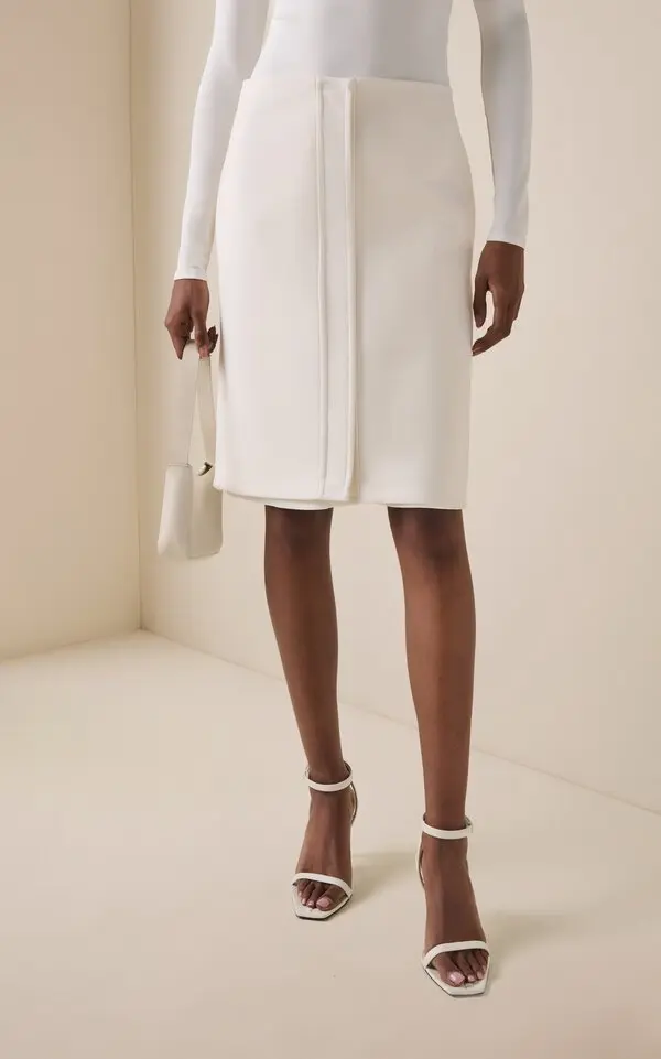 COURREGES Cotton-blend Pencil Skirt
