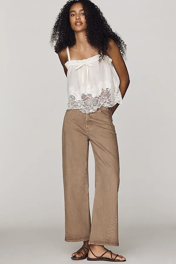 PISTOLA Kyra High-rise Cropped Barrel-leg Jeans - Tannin