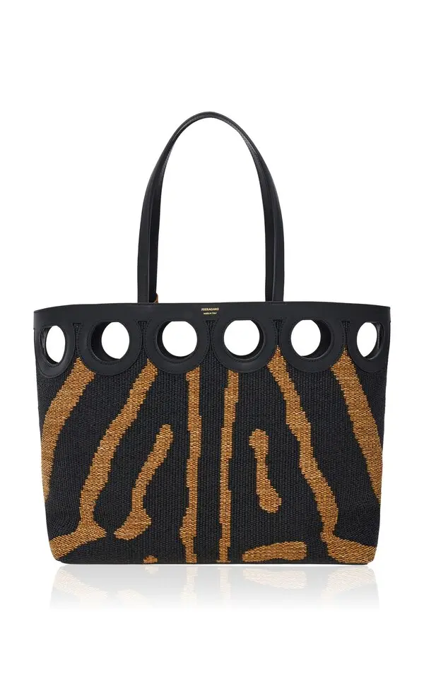 FERRAGAMO Gancio Medium Bag - Black
