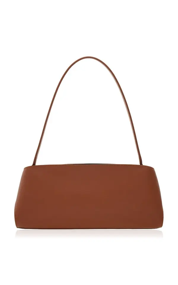 FERRAGAMO East-west Leather Shoulder Bag With Buckled Straps - Brown