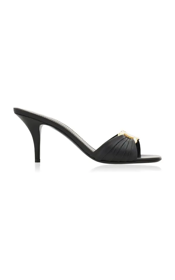 FERRAGAMO Witty Leather Mules - Black