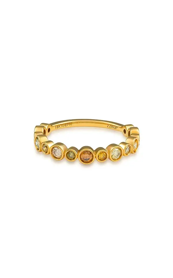 KHEPRI Fancy Color Diamond Petite Bezel Bubble Band - Multi