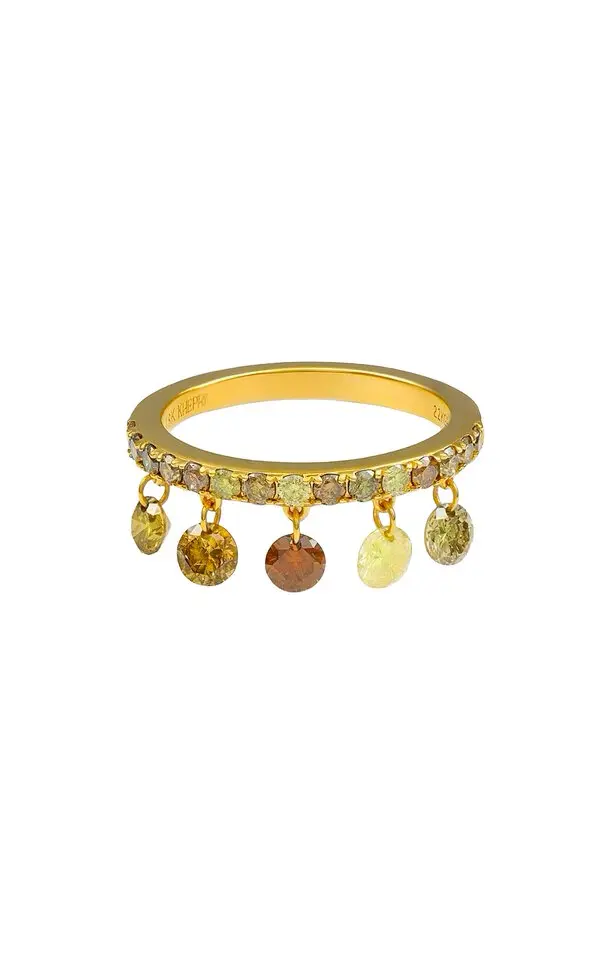 KHEPRI Fancy Color Drilled Diamond Dancing Ring - Multi