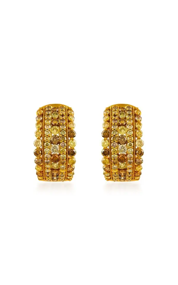 KHEPRI Fancy Color Diamond Stardust 5 Row Hoops - Multi