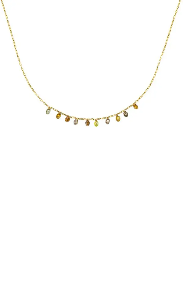 KHEPRI Petite Fancy Color Drill Diamond Necklace - Multi