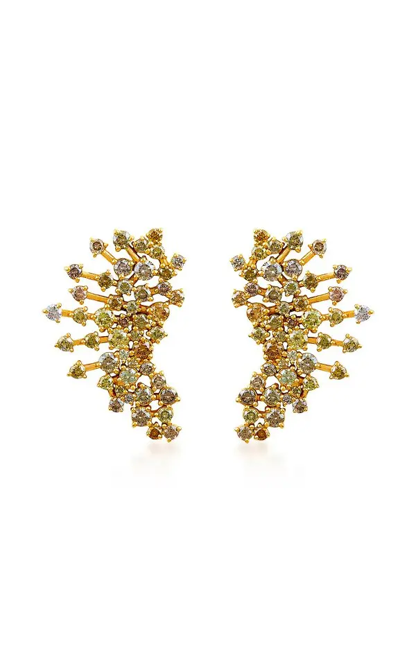 KHEPRI Fancy Color Petite Diamond Aurora Pave Earrings - Multi