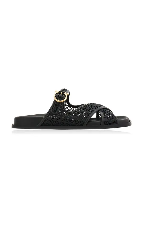 FERRAGAMO Cosmy Lace Sandals With Gancini Buckle