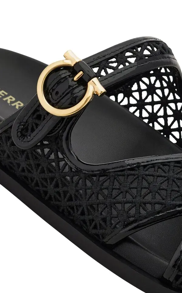 FERRAGAMO Cosmy Lace Sandals With Gancini Buckle