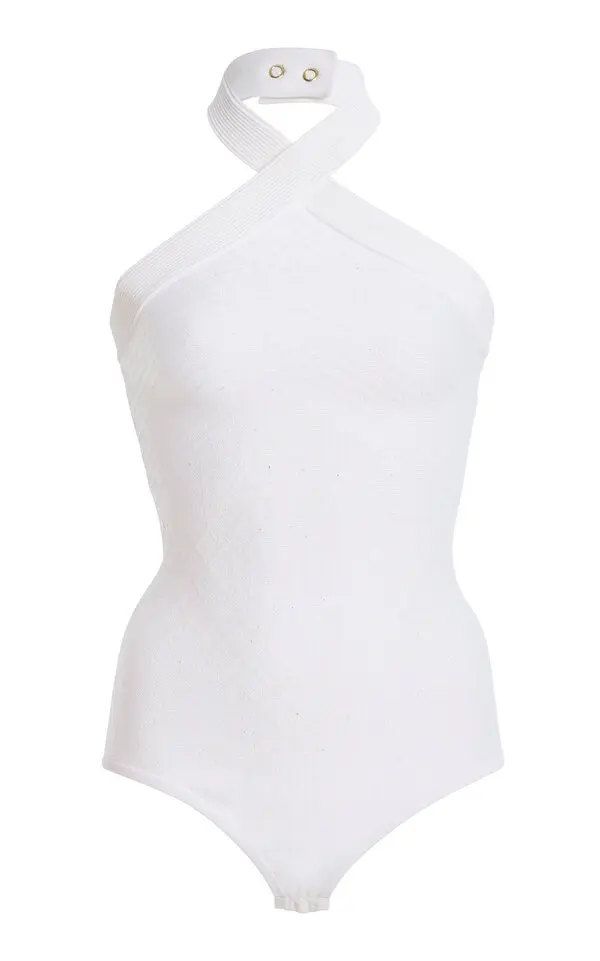 Balmain Glittered Compact Knit Bodysuit