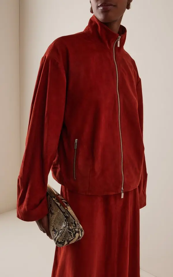 ST. AGNI Exclusive Suede Cocoon Jacket