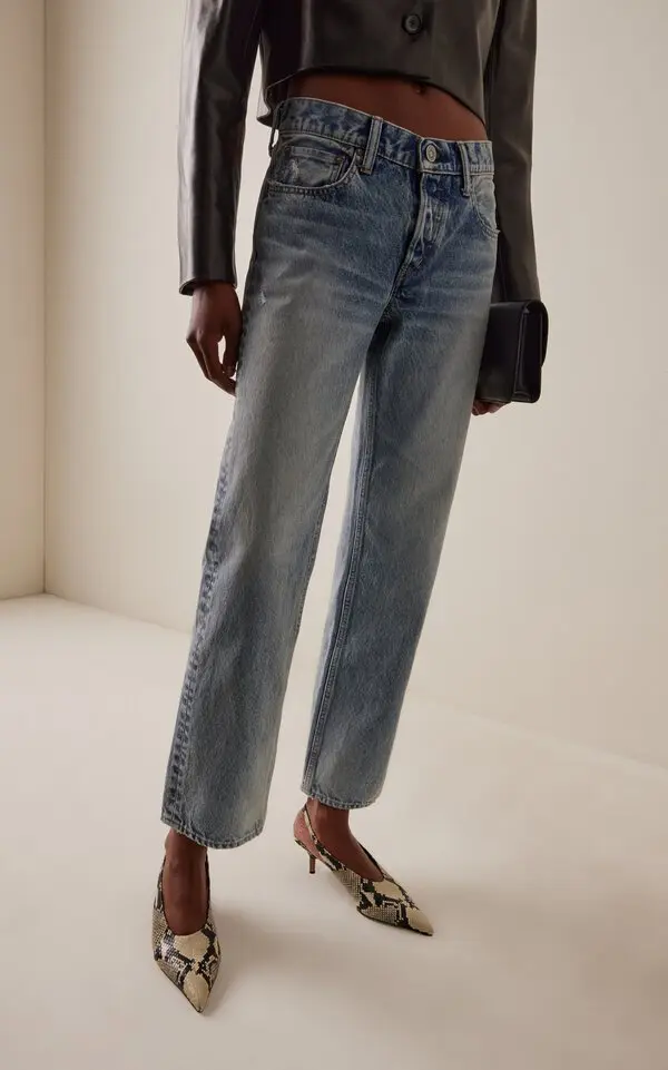 Moussy Vintage Albany Rigid Low-rise Straight-leg Jeans