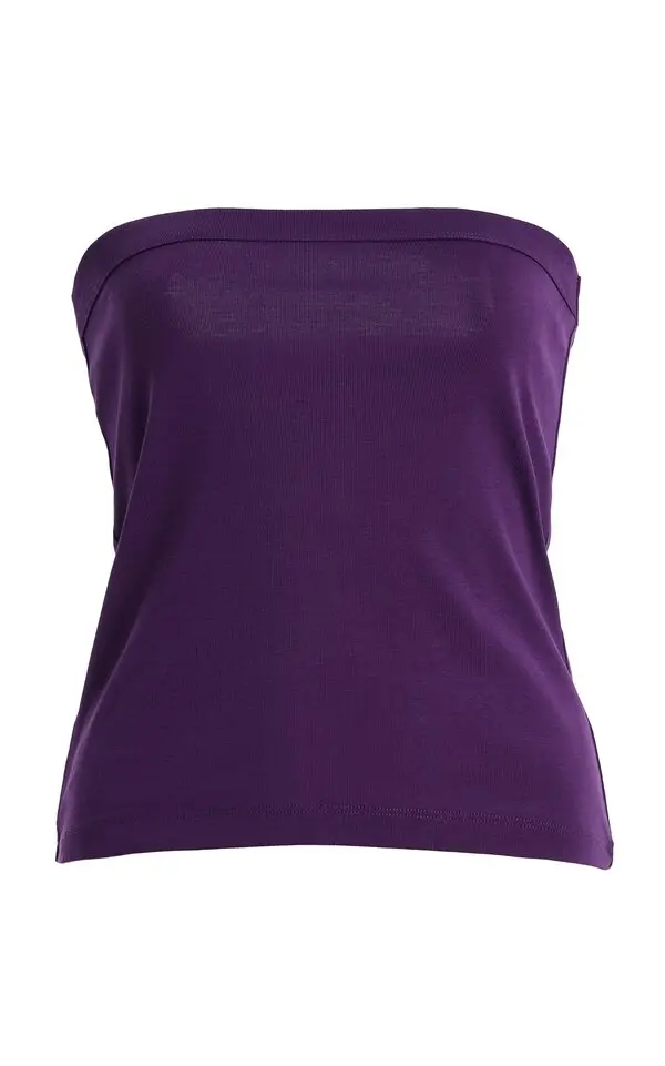FLORE FLORE Cotton Bandeau Top - Purple